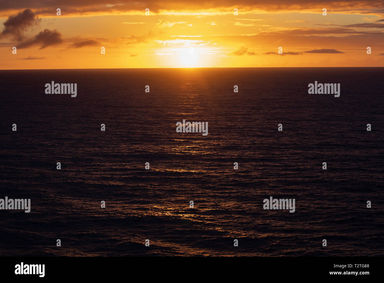 Sunset over the North Atlantic Ocean Stock Photo - Alamy