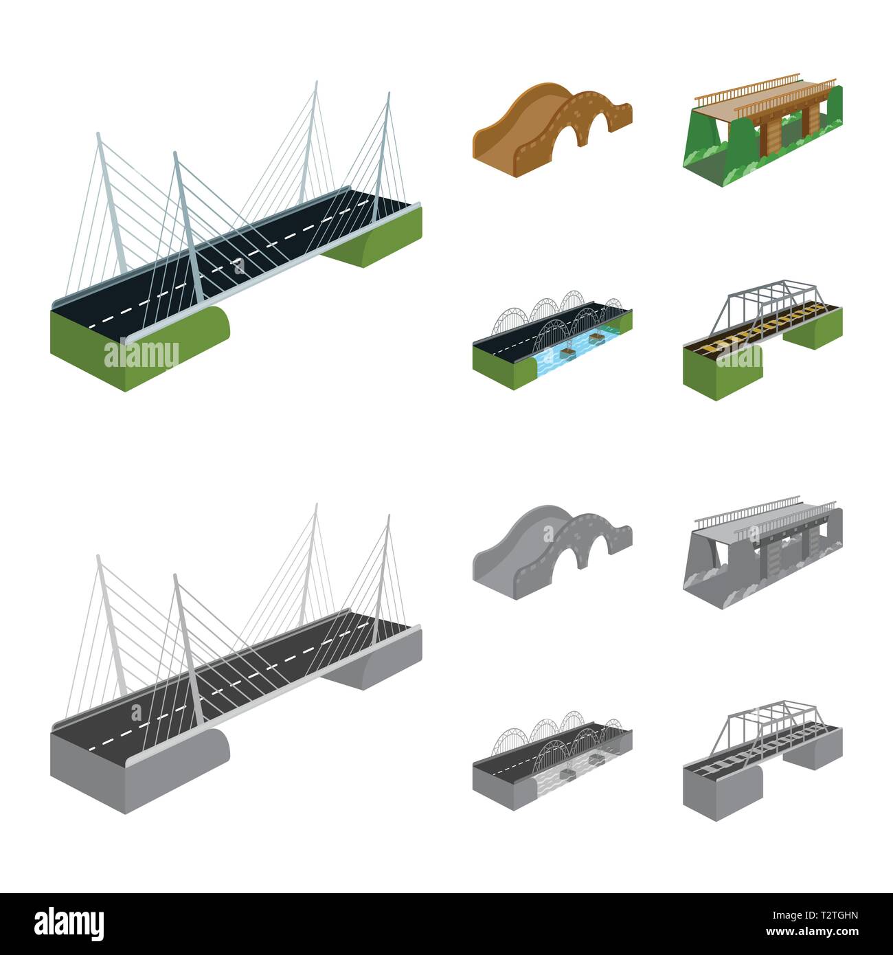 Vector illustration of connection and design symbol. Set of connection ...
