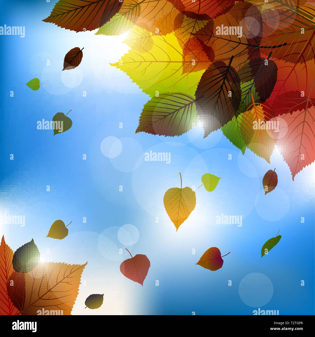 Green leafs white sky background Stock Vector Images - Alamy