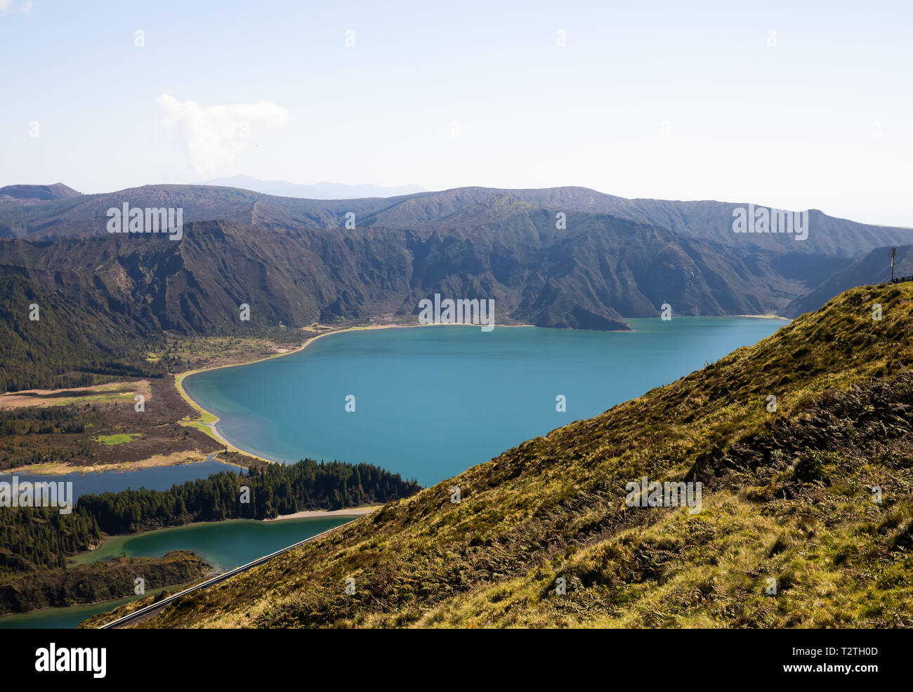 View over the lake in Sao Miguel, The Azores Stock Photo - Alamy