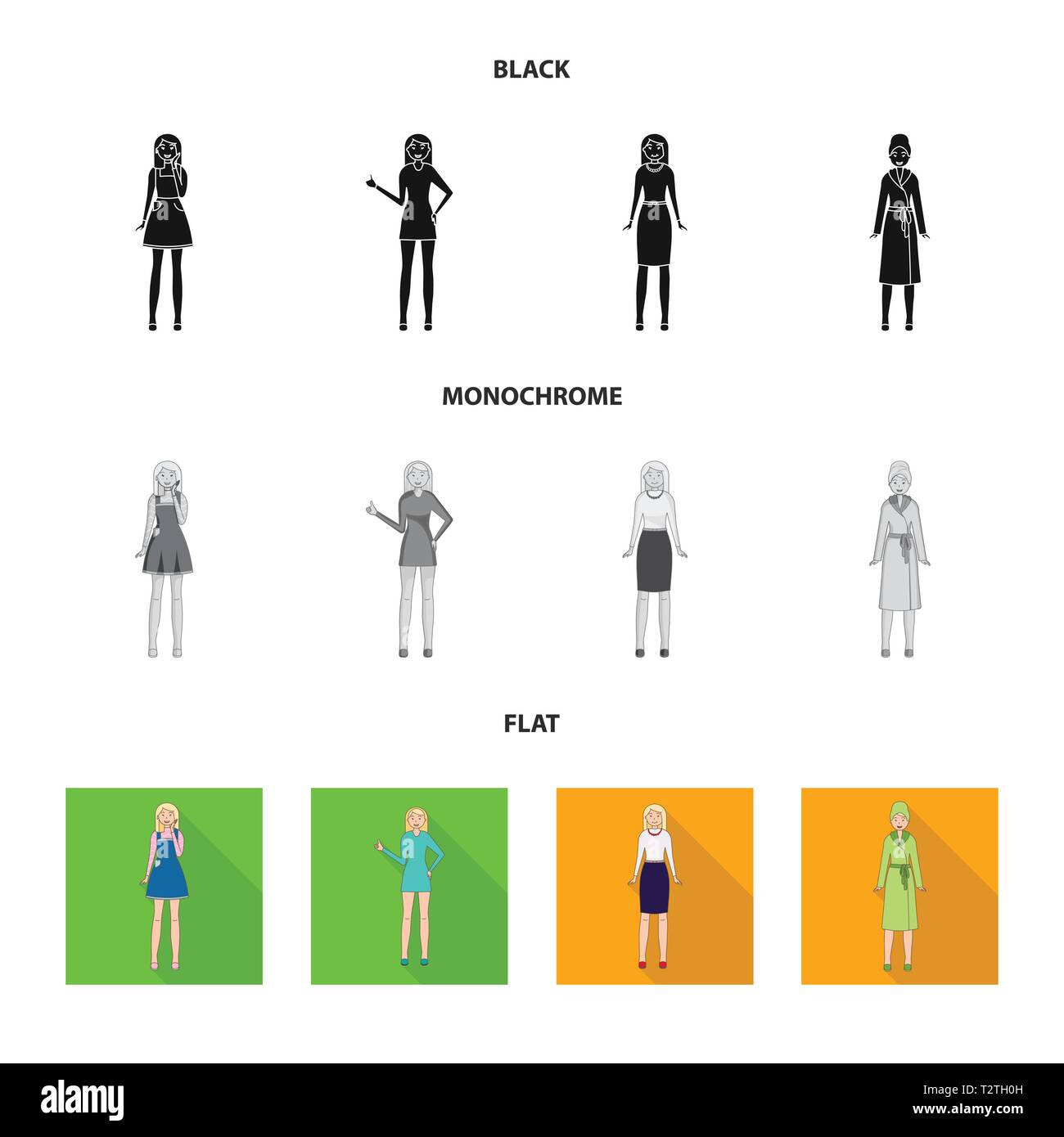 Vector design of posture and mood symbol. Collection of posture and ...