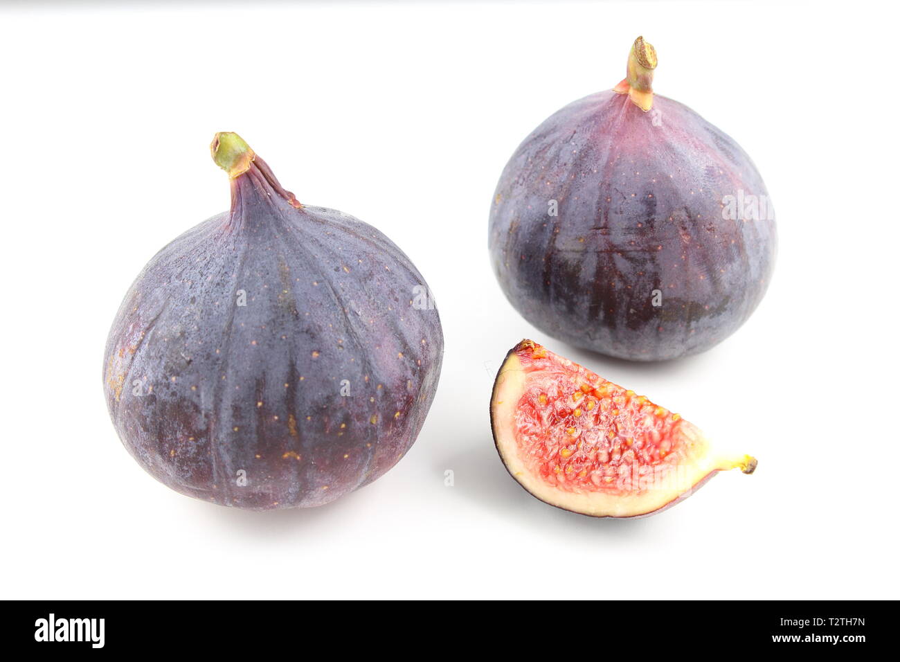 composition of fresh fig fruits isolated on a white background Stock ...