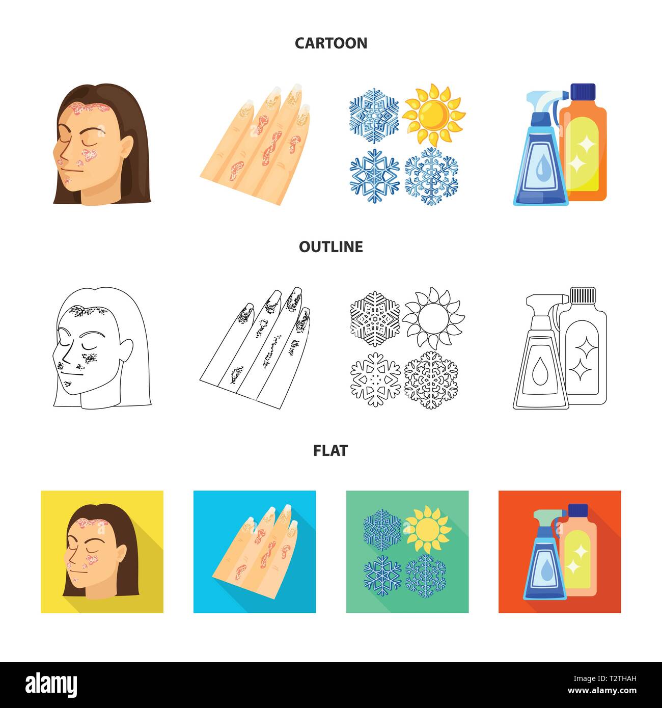 Vector illustration of medical and pain icon. Set of medical and ...