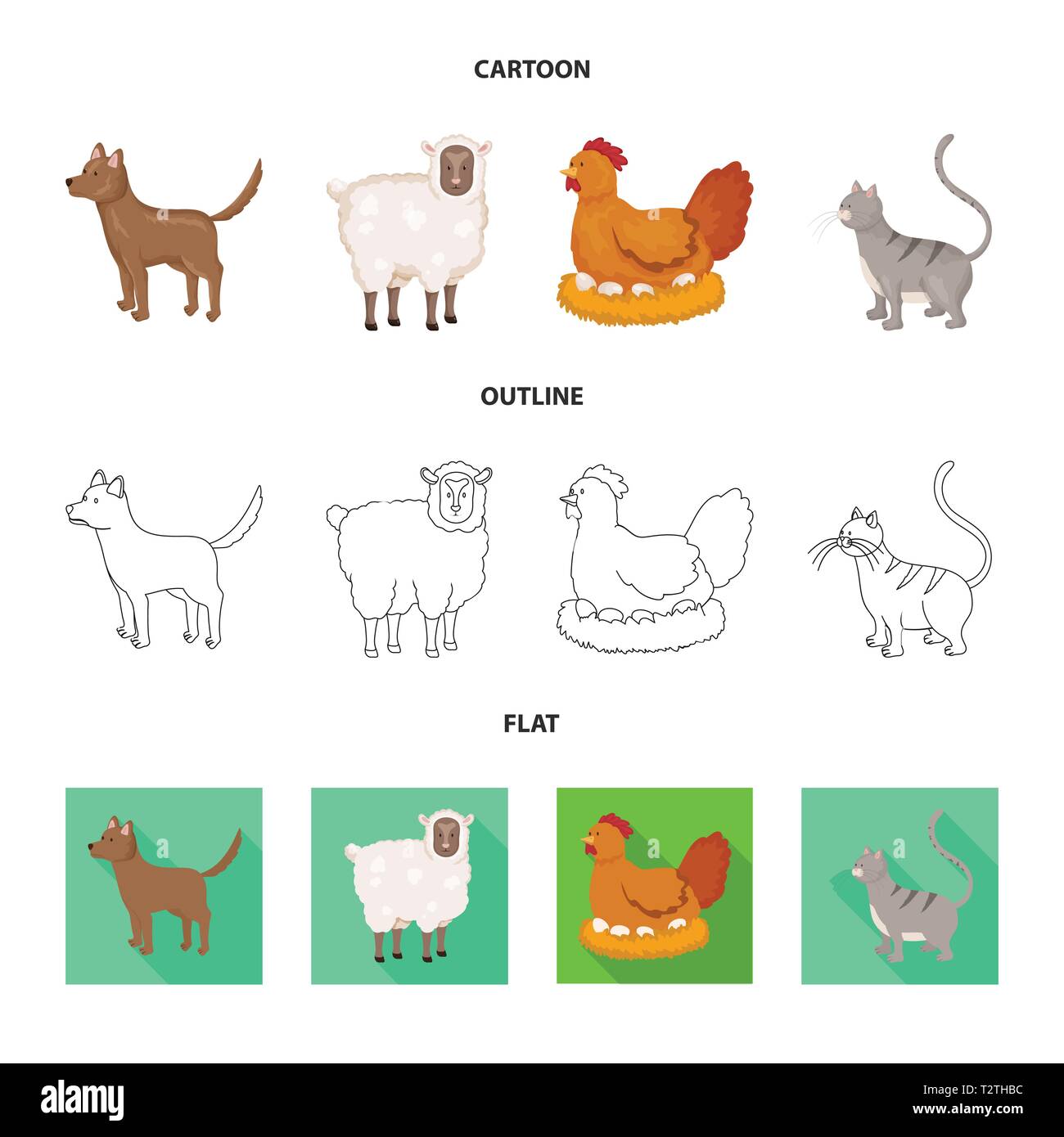 Isolated object of breeding and kitchen symbol. Collection of breeding ...