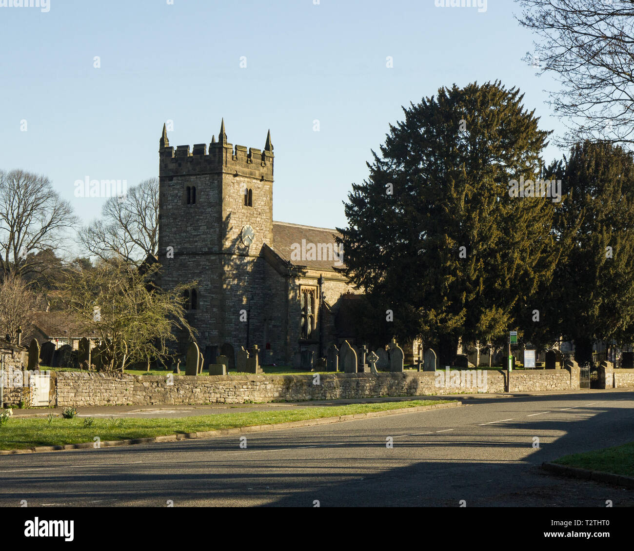 View of Holy Trinity Church, Ashford in the Water - Derbyshire, Peak ...