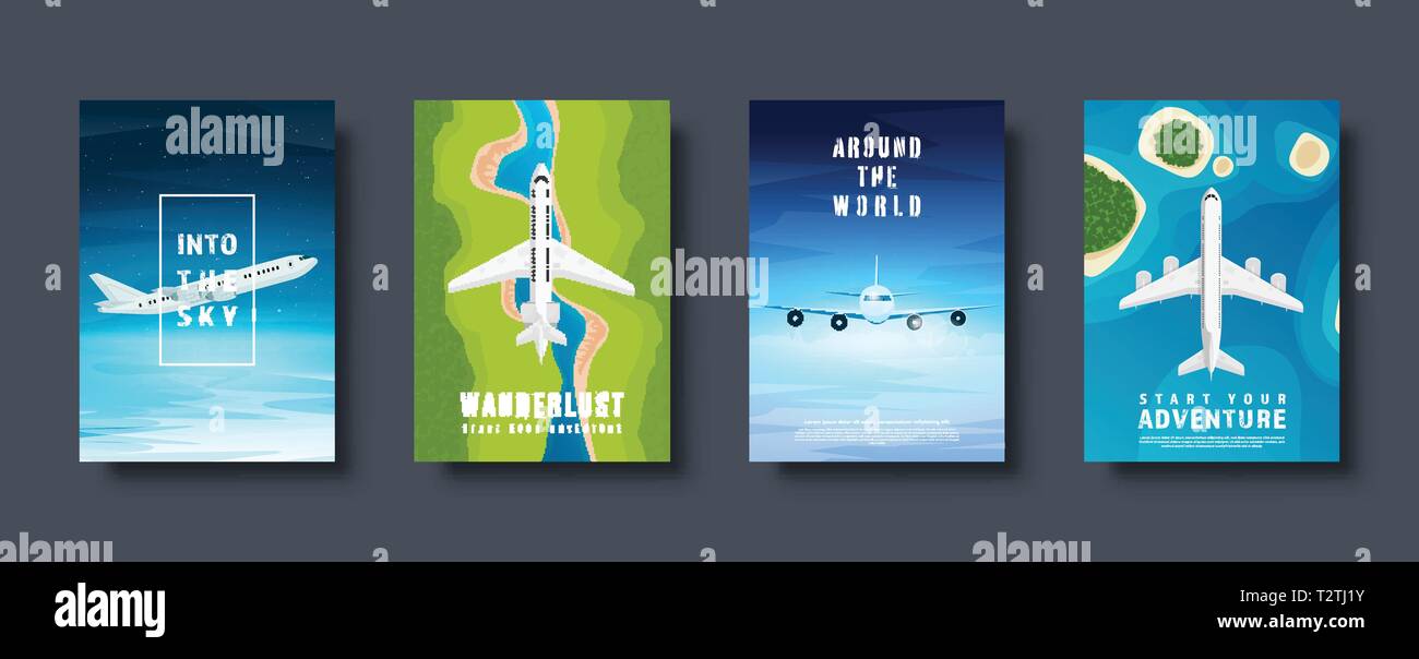 Travel and tourism. Airplane, aviation. Summer holidays vacation. Plane ...