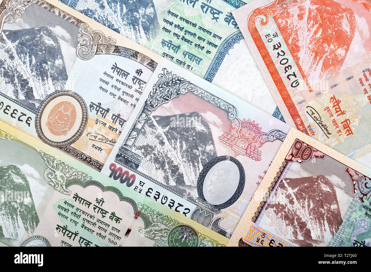Nepalese rupee note nepal money hi-res stock photography and images - Alamy