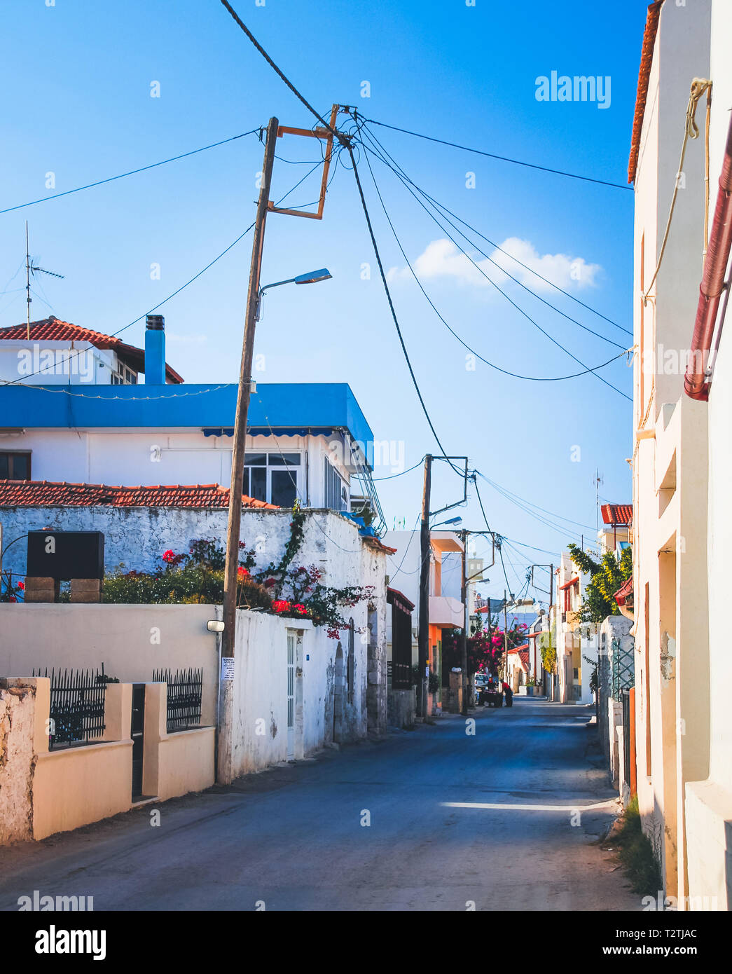 Street view in Kalyves, Crete island, Greece Stock Photo - Alamy