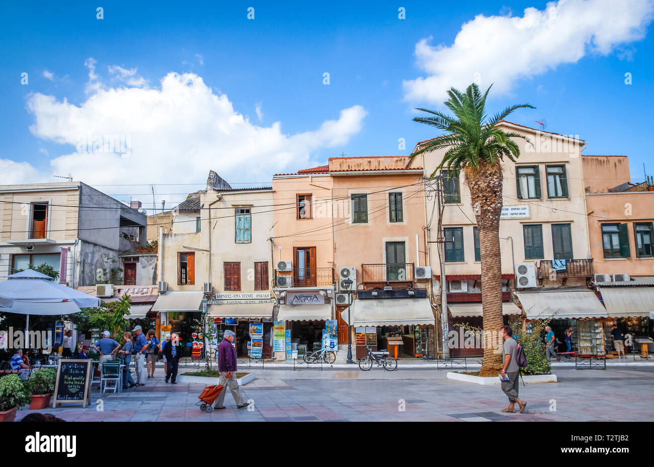 Architecture of Chania in crete island, Greece. Original architecture ...