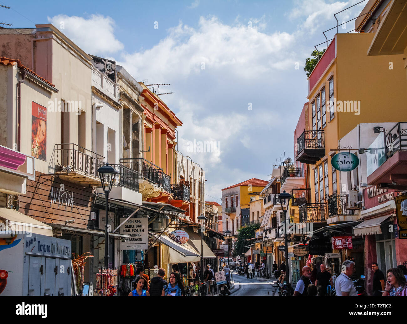 Architecture of Chania in crete island, Greece. Original architecture ...