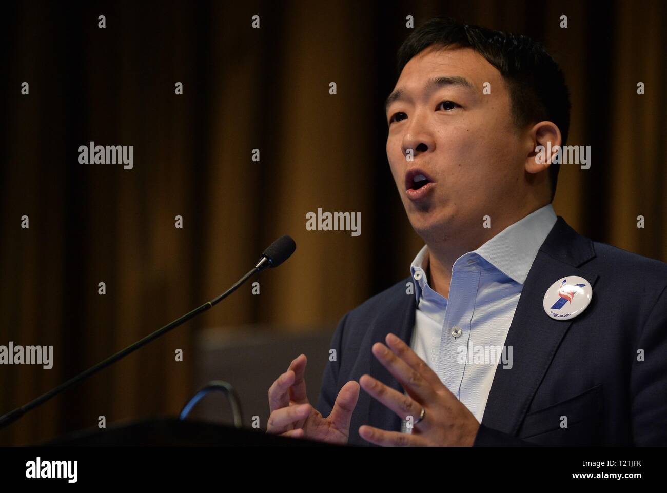 New York, NY, USA. 3rd Apr, 2019. Andrew Yang in attendance for ...