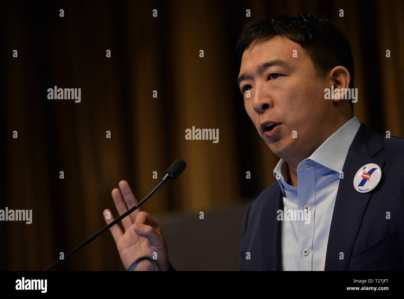 New York, NY, USA. 3rd Apr, 2019. Andrew Yang in attendance for ...