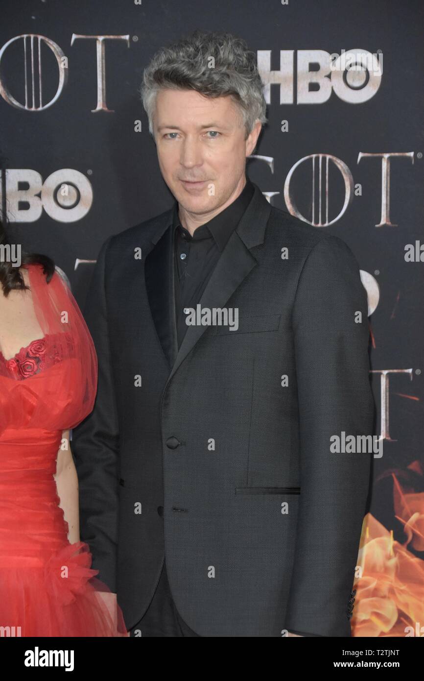 New York, USA. 03rd Apr, 2019. NEW YORK, NY - APRIL 3:Aidan Gillen ...