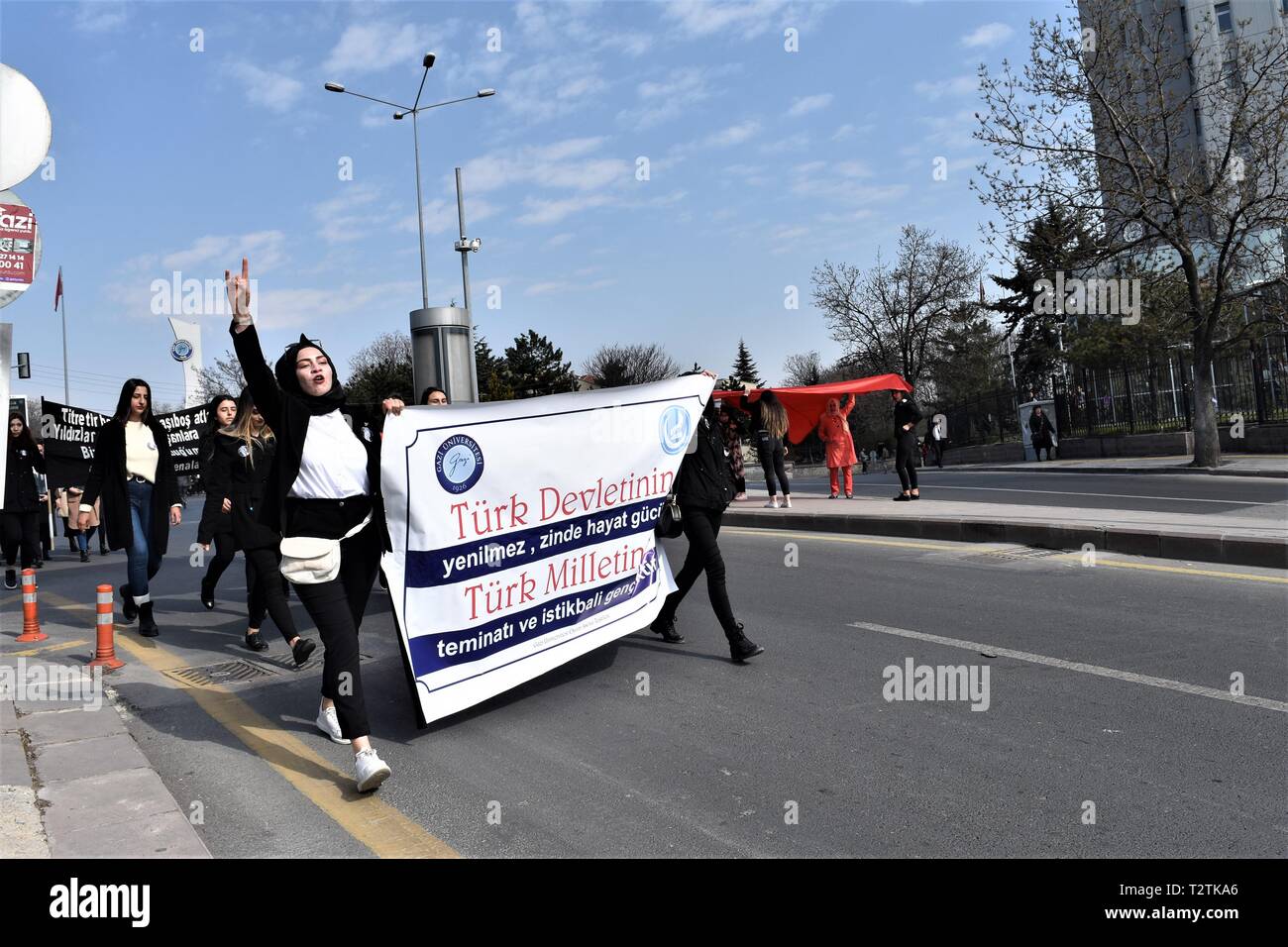 April 4, 2019 - Ankara, Turkey - Supporters of the Nationalist Movement ...