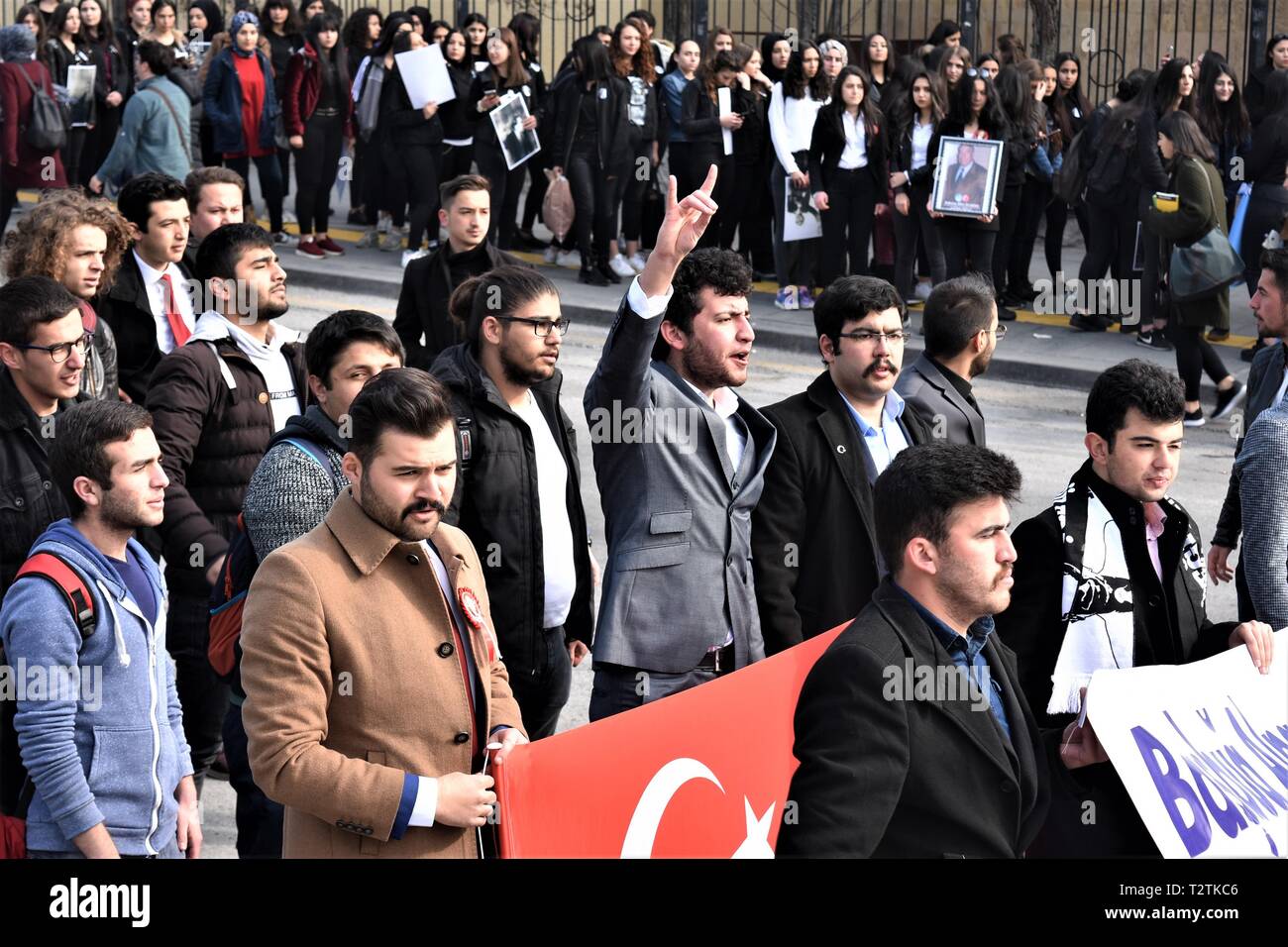 Ankara, Turkey. 4th Apr, 2019. Supporters of the Nationalist Movement ...