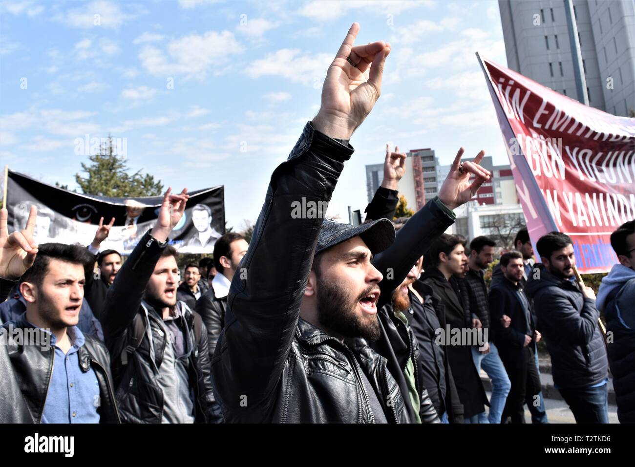 Ankara, Turkey. 4th Apr, 2019. Supporters of the Nationalist Movement ...