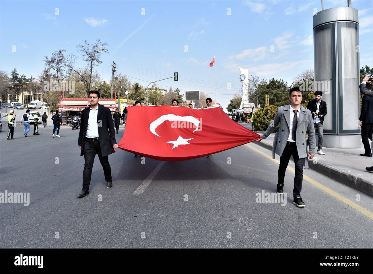 Ankara, Turkey. 4th Apr, 2019. Supporters of the Nationalist Movement ...