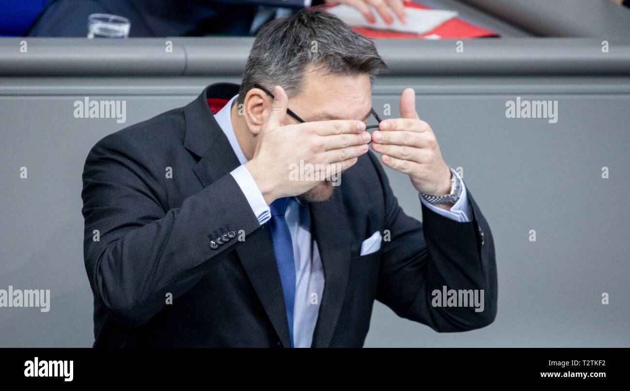 Berlin, Germany. 04th Apr, 2019. Stefan Keuter, member of the Bundestag ...