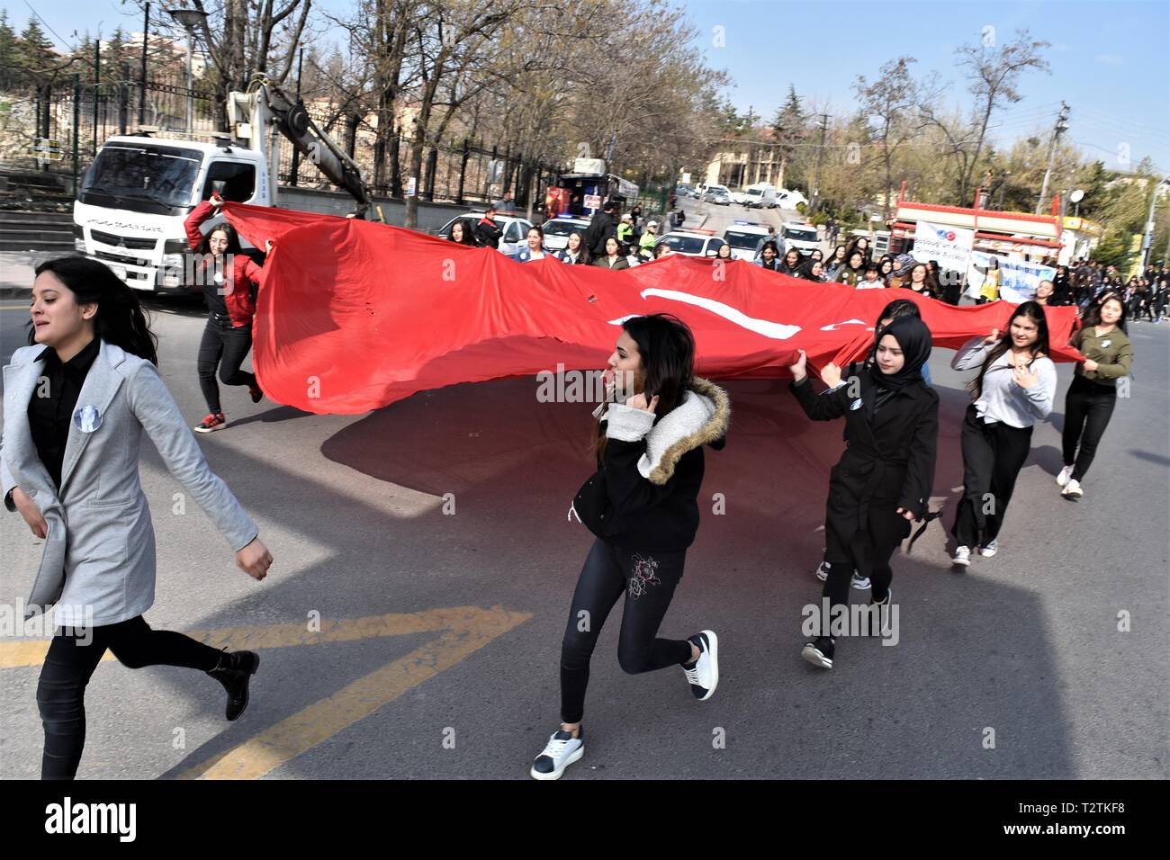 Ankara, Turkey. 4th Apr, 2019. Supporters of the Nationalist Movement ...