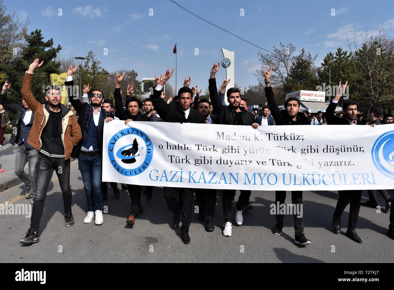Ankara, Turkey. 4th Apr, 2019. Supporters of the Nationalist Movement ...