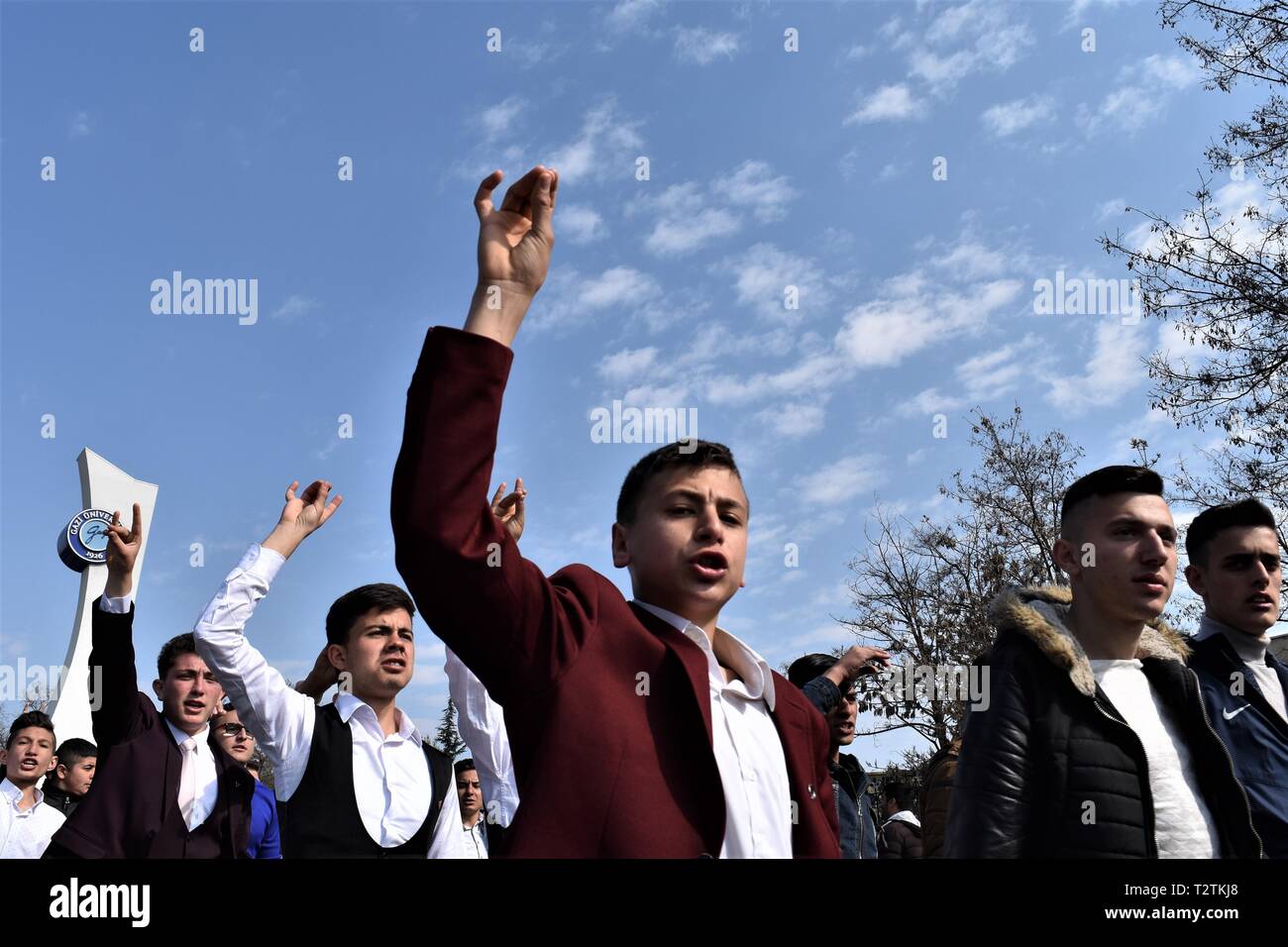 Ankara, Turkey. 4th Apr, 2019. Supporters of the Nationalist Movement ...