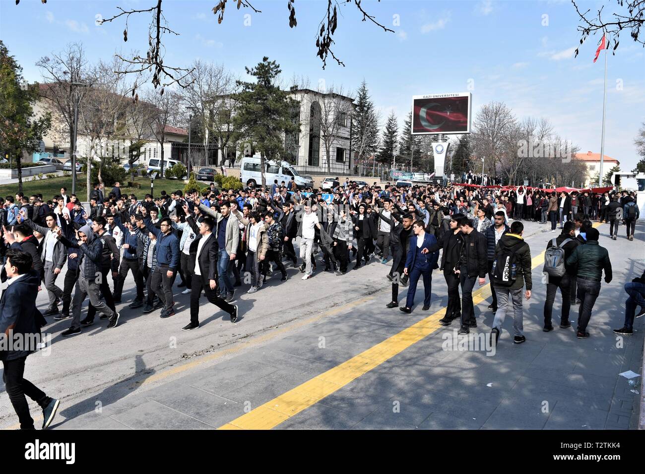Ankara, Turkey. 4th Apr, 2019. Supporters of the Nationalist Movement ...