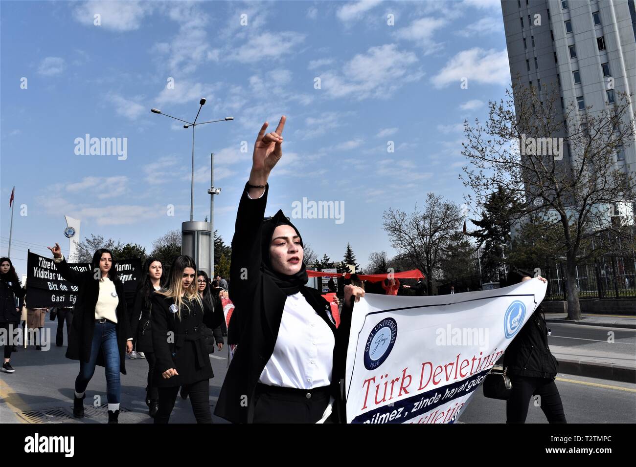 Ankara, Turkey. 4th Apr, 2019. Supporters of the Nationalist Movement ...