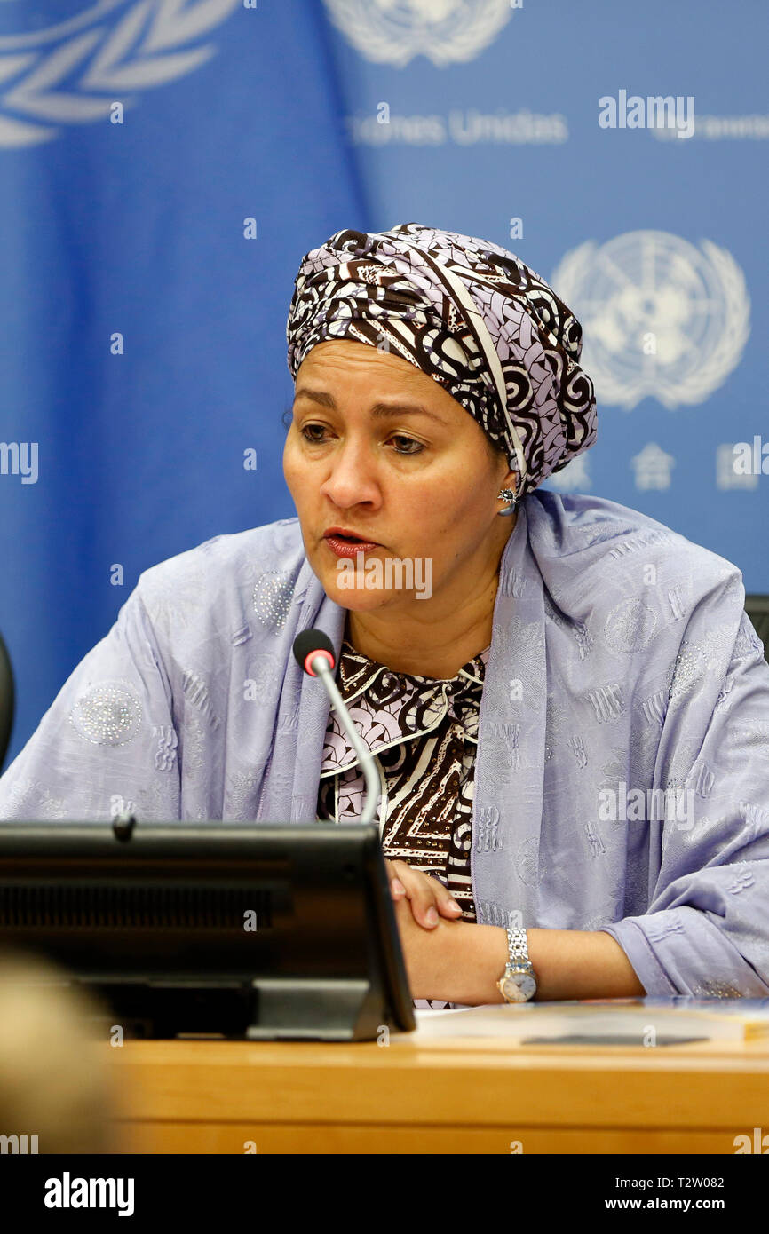 United Nations, UN headquarters in New York. 4th Apr, 2019. United ...