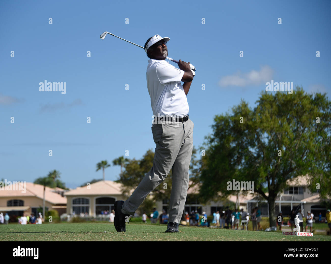 3rd Mach 2019; West Palm Beach, Florida, USA; Vijay Singh plays his ...