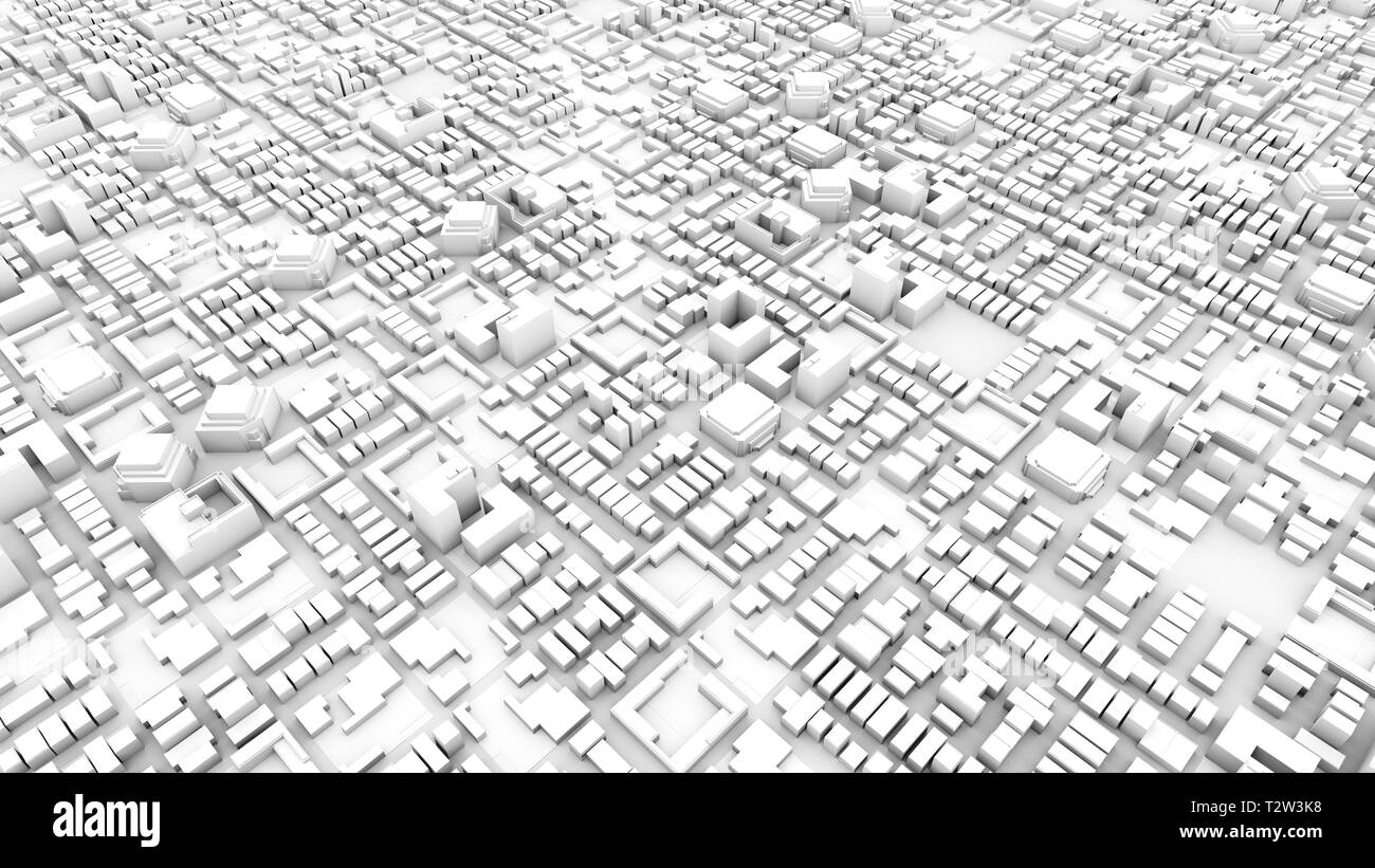 3d city map Black and White Stock Photos & Images - Alamy