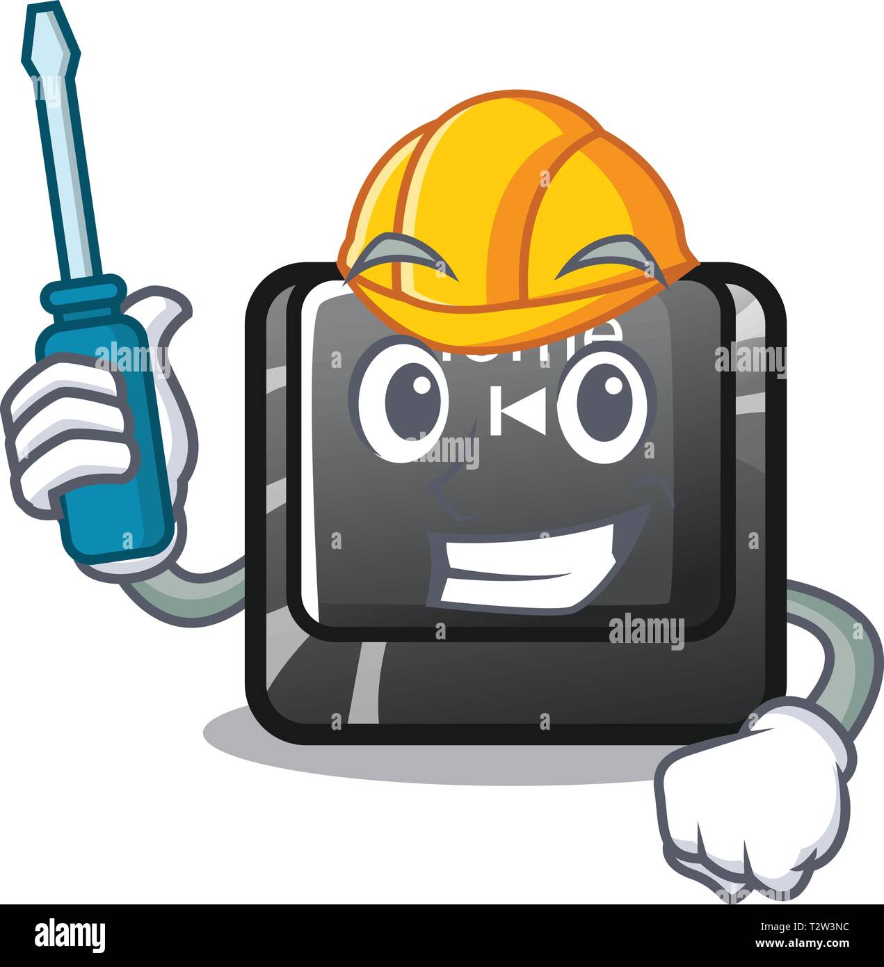 Automotive button home in the cartoon shape vector illustration Stock ...