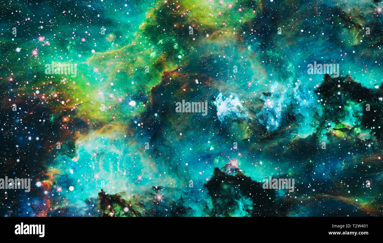 Futuristic abstract space background. Night sky with stars and nebula ...
