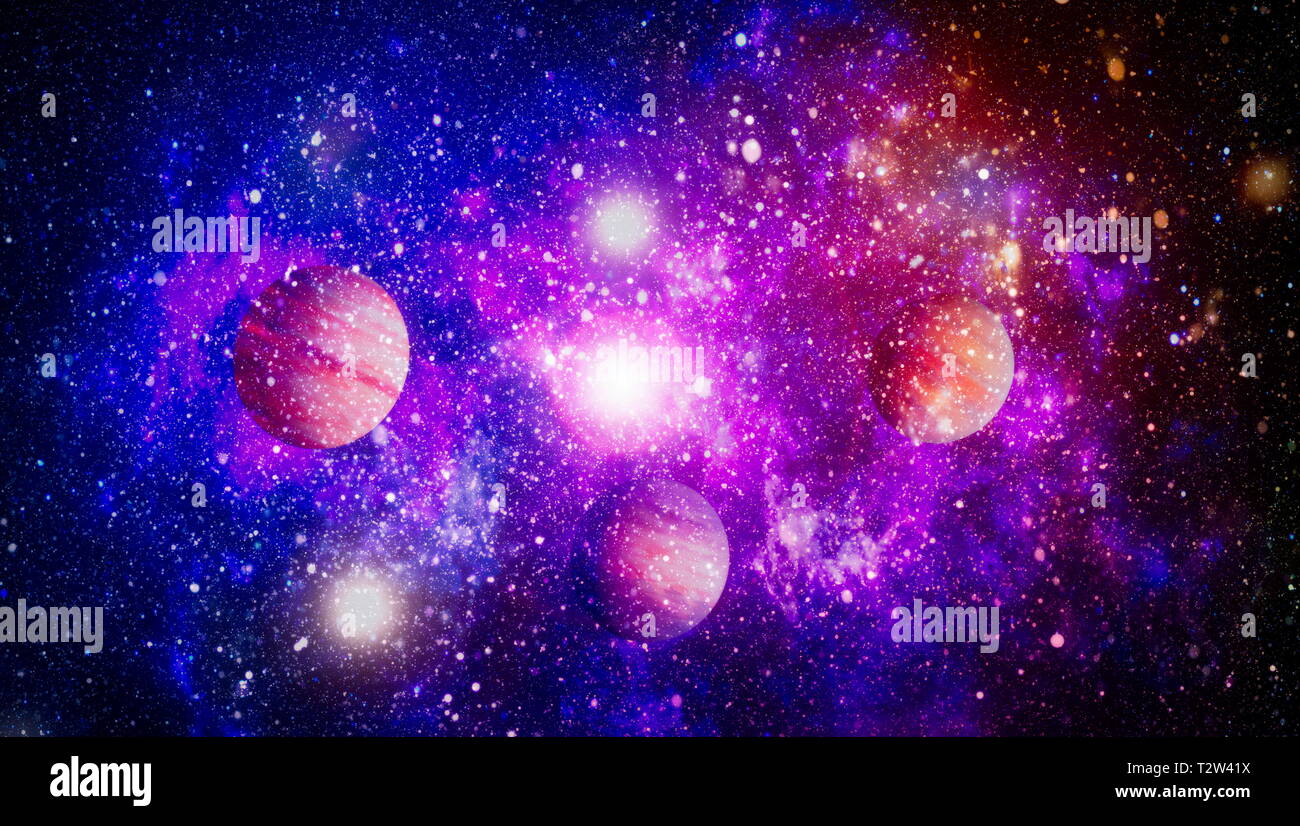 Cosmic clouds of mist on bright colorful backgrounds. Elements of this ...