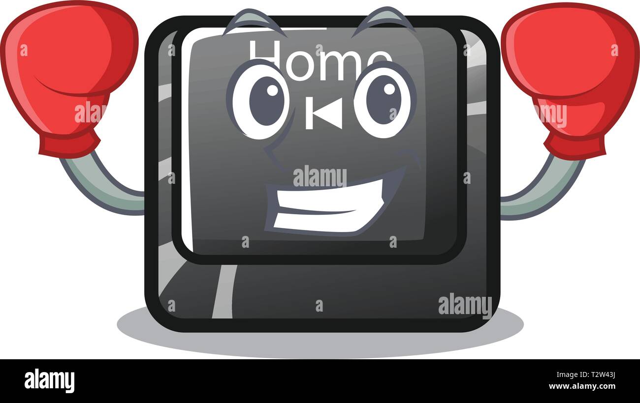 Boxing home button located on character keyboard vector illustration ...