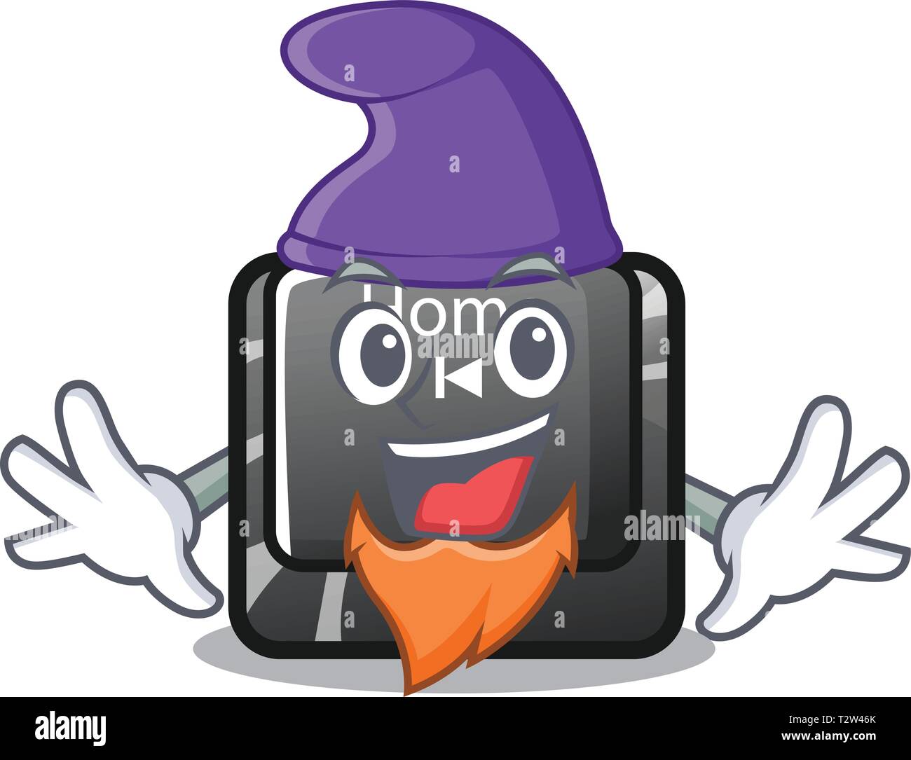 Elf home button located on character keyboard vector illustration Stock ...