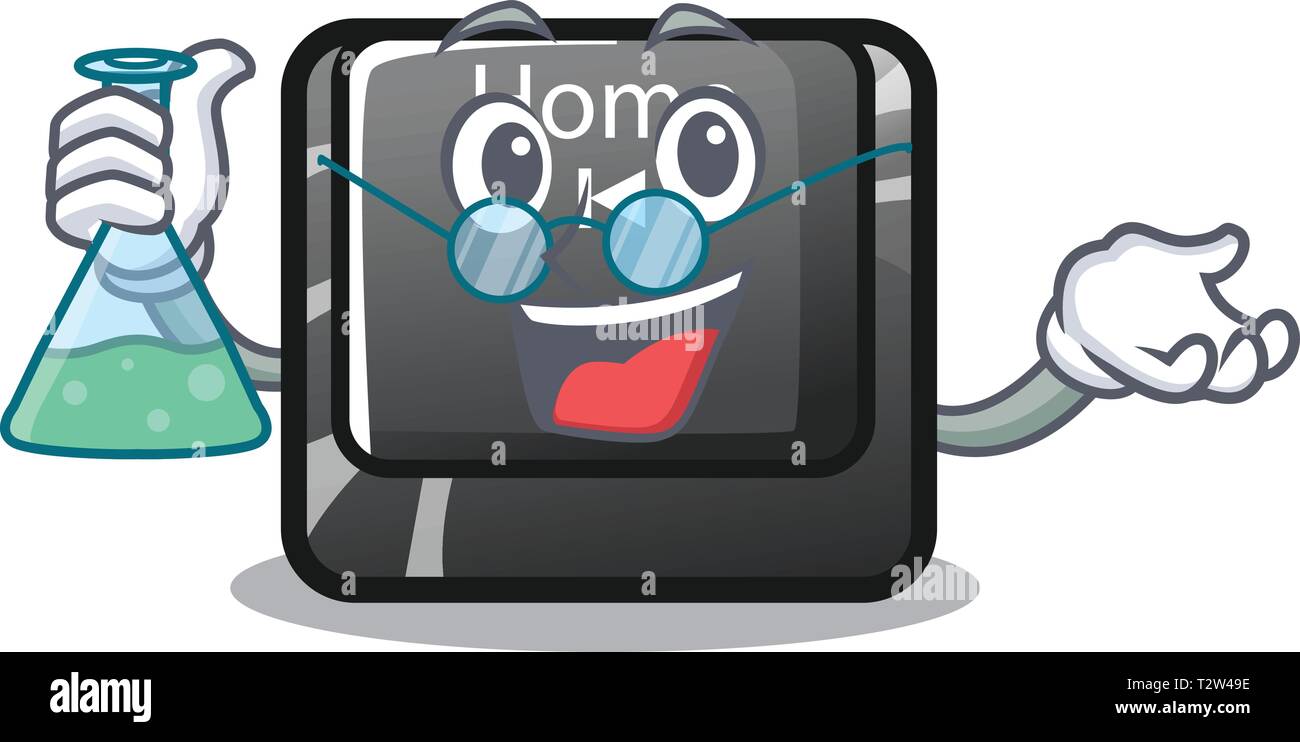 Professor home button isolated with the cartoonvector illustration ...