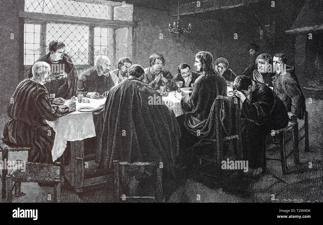 The Communion with Jesus Christ, after a painting of Fritz von Uhde ...