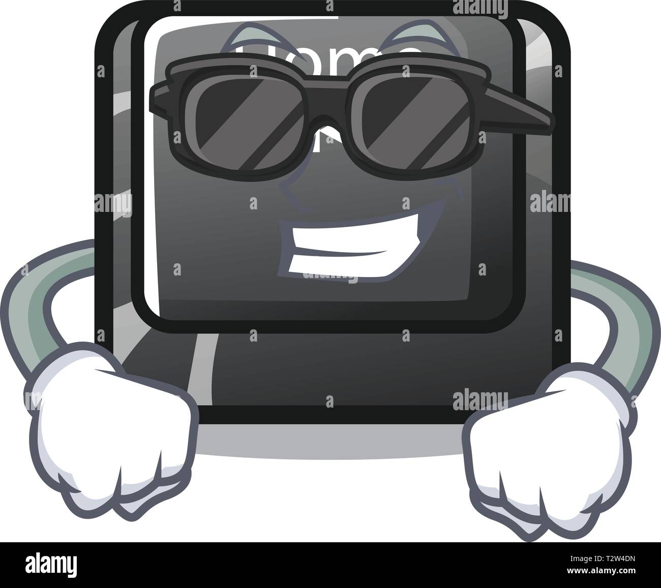 Super cool home button isolated with the cartoonvector illustration ...