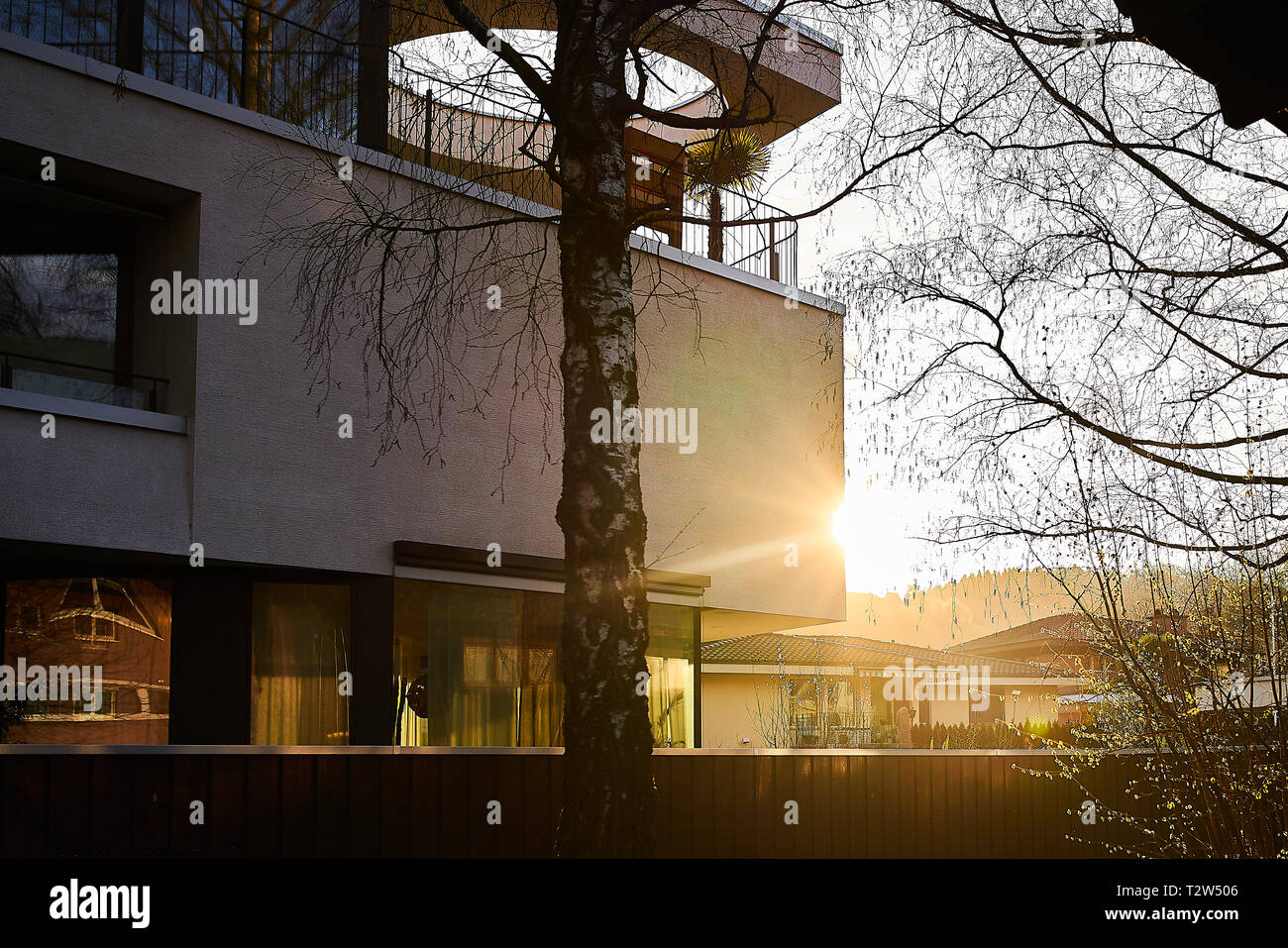 residential house in sunrise Stock Photo - Alamy