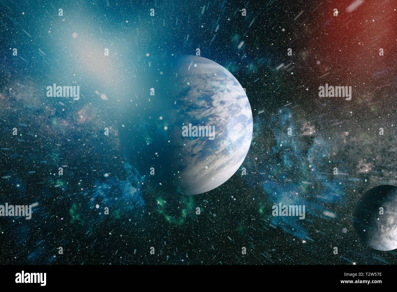 planets, stars and galaxies in outer space showing the beauty of space ...