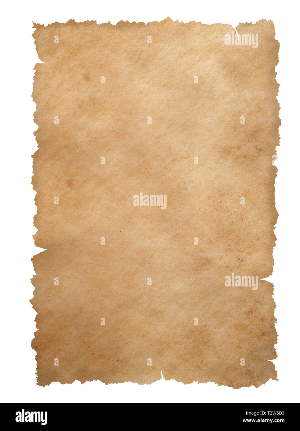 Old torn edges paper textured sheet isolated on white Stock Photo - Alamy