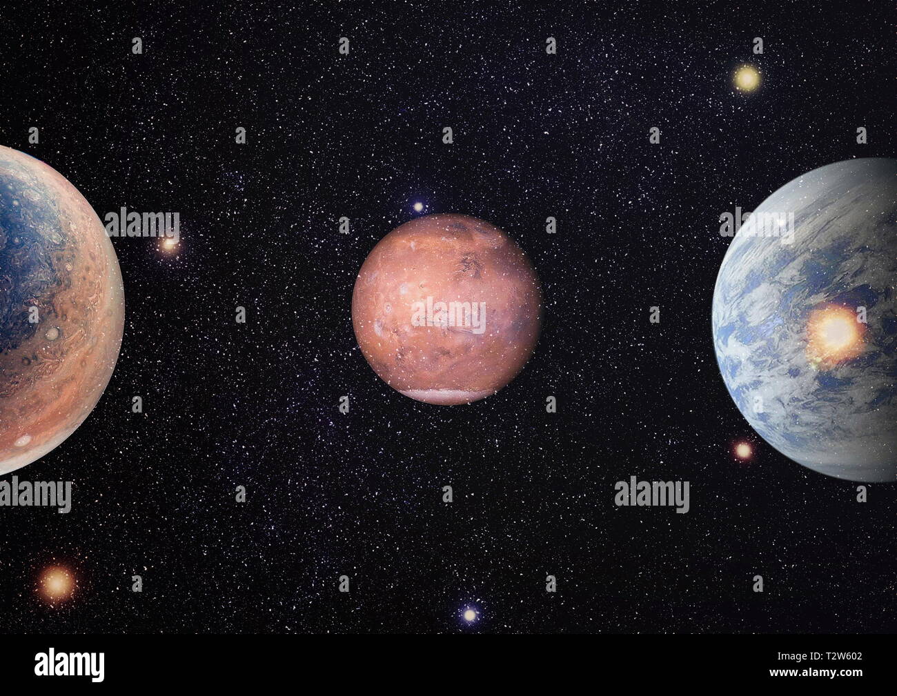 planets, stars and galaxies in outer space showing the beauty of space ...