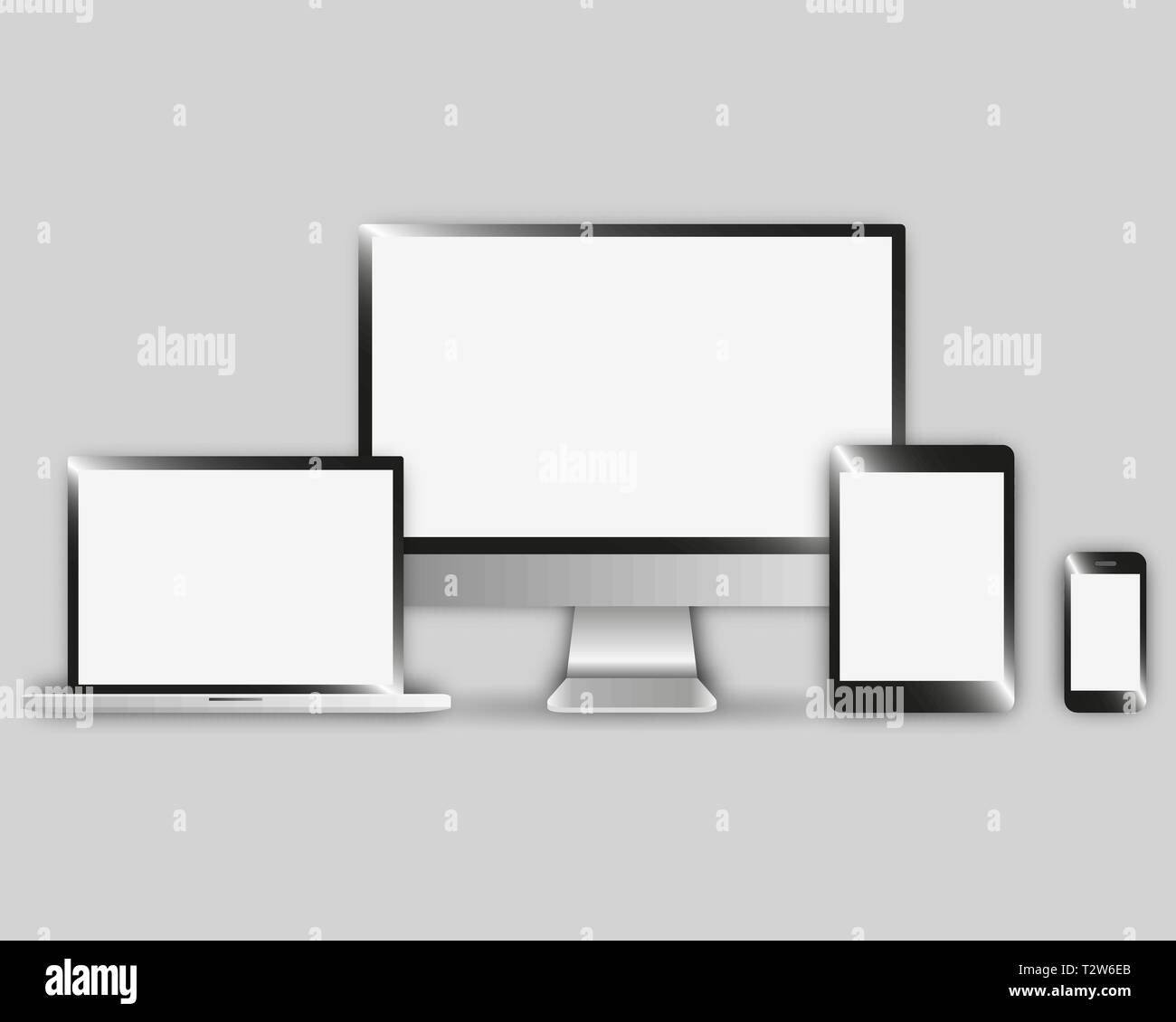 modern electronic devices set vector illustration image Stock Vector ...