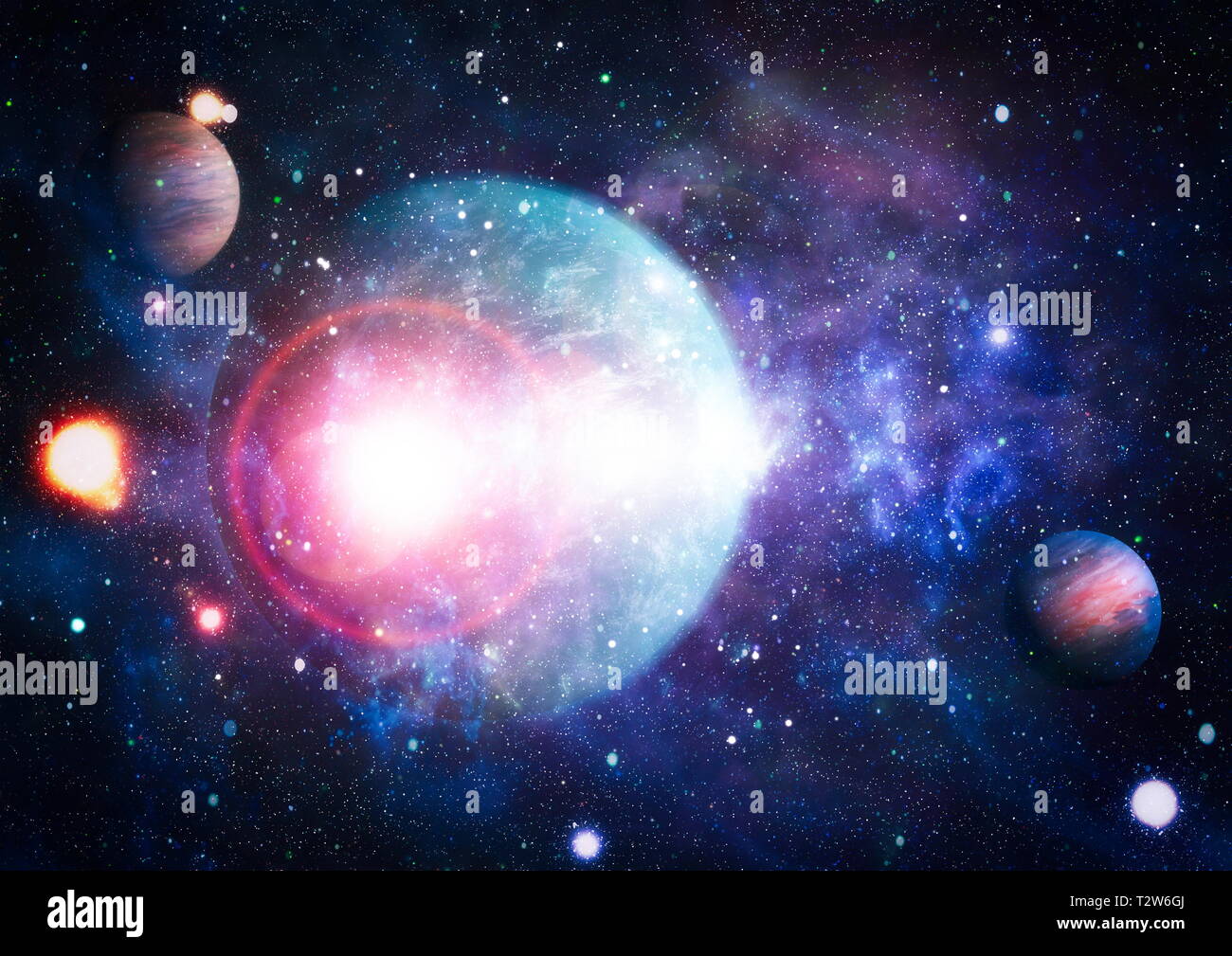 nebula and open cluster of stars in the universe.Beautiful nebula ...