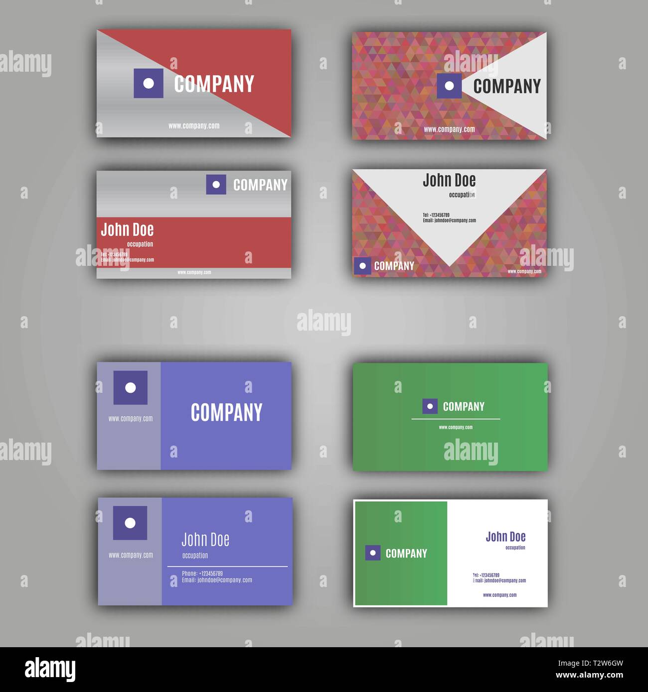 vector four business card set , elements for design Stock Vector Image ...