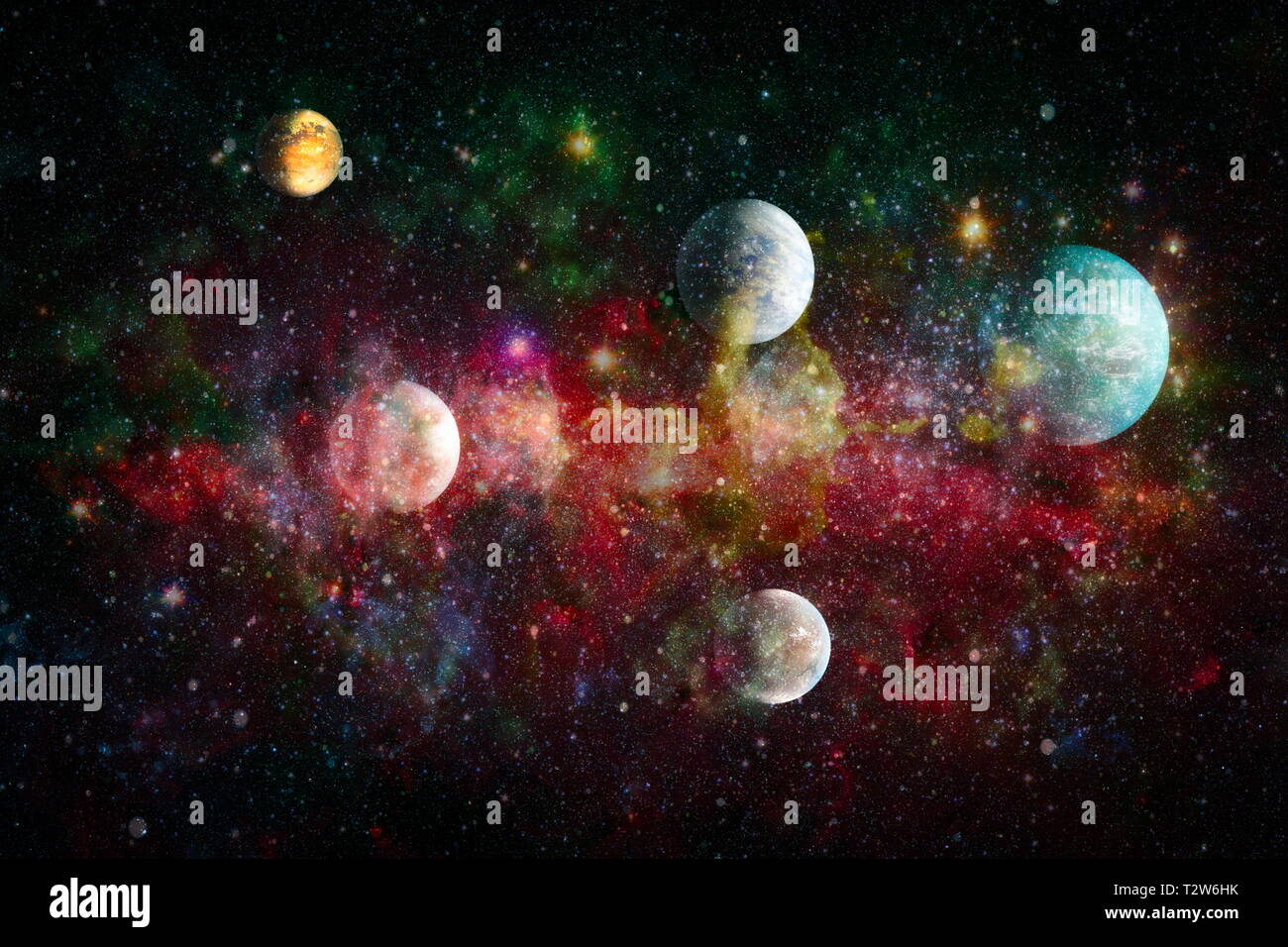 space many light years far from the Earth. Elements of this image ...