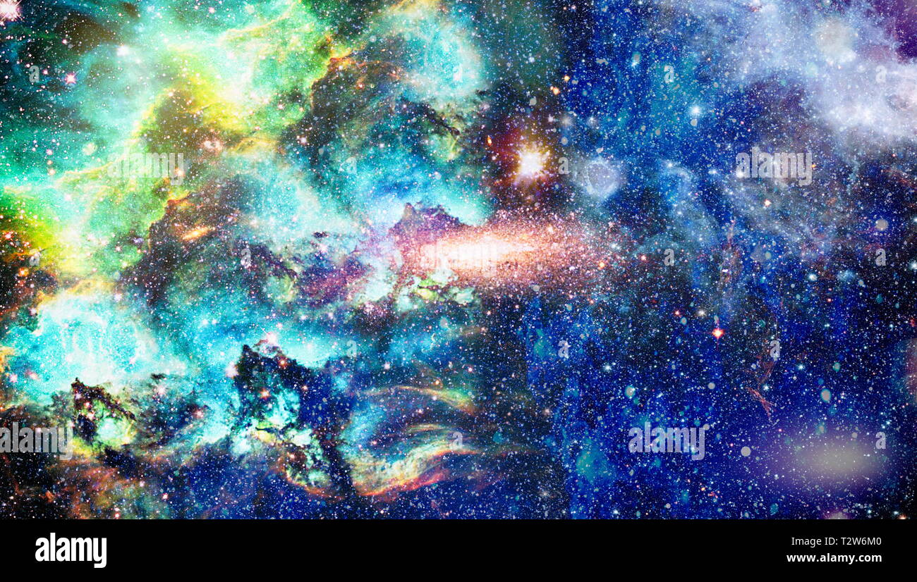 Futuristic abstract space background. Night sky with stars and nebula ...