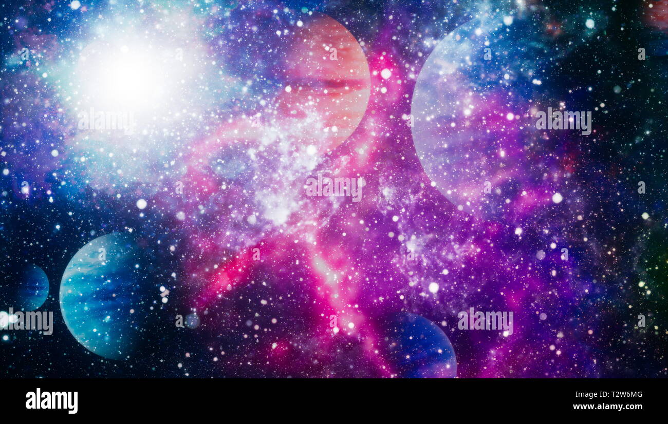 Cosmic clouds of mist on bright colorful backgrounds. Elements of this ...