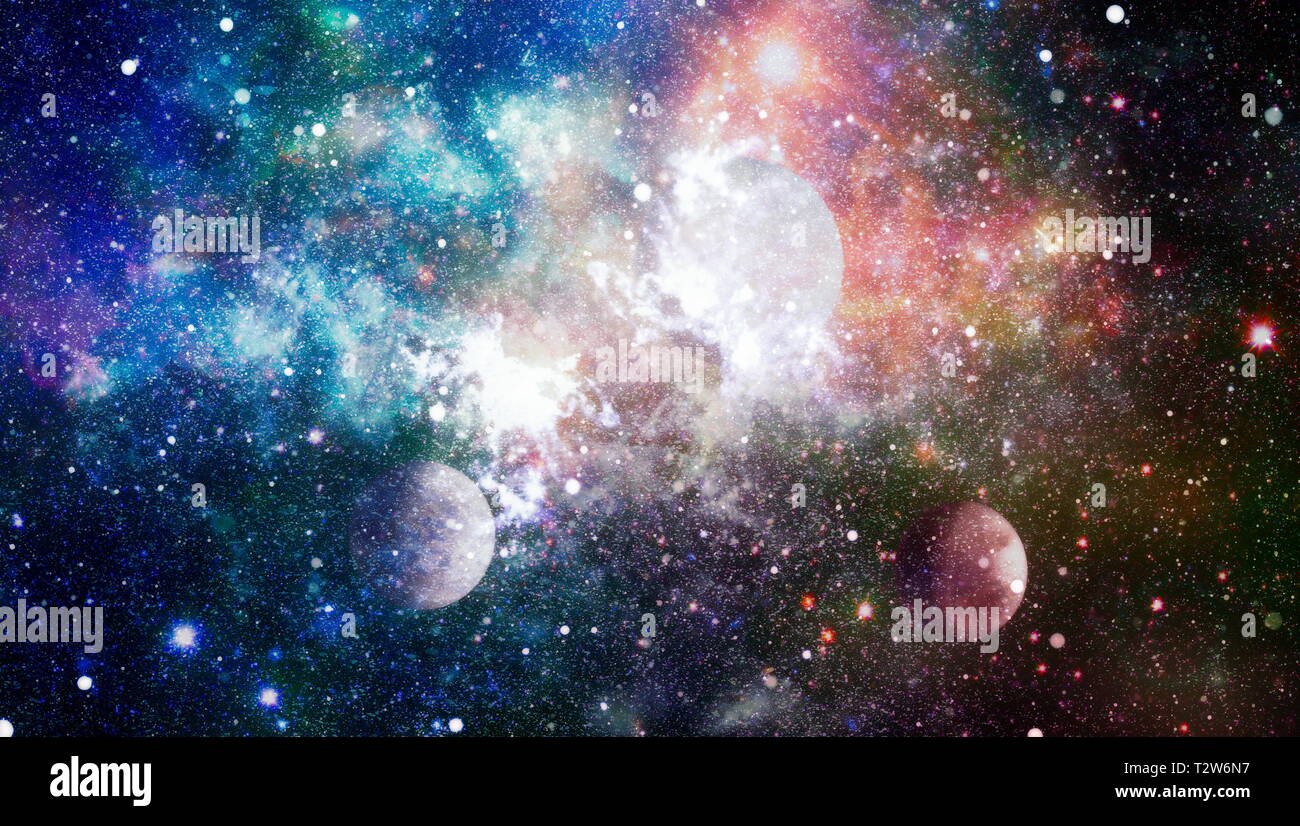 Cosmic clouds of mist on bright colorful backgrounds. Elements of this ...