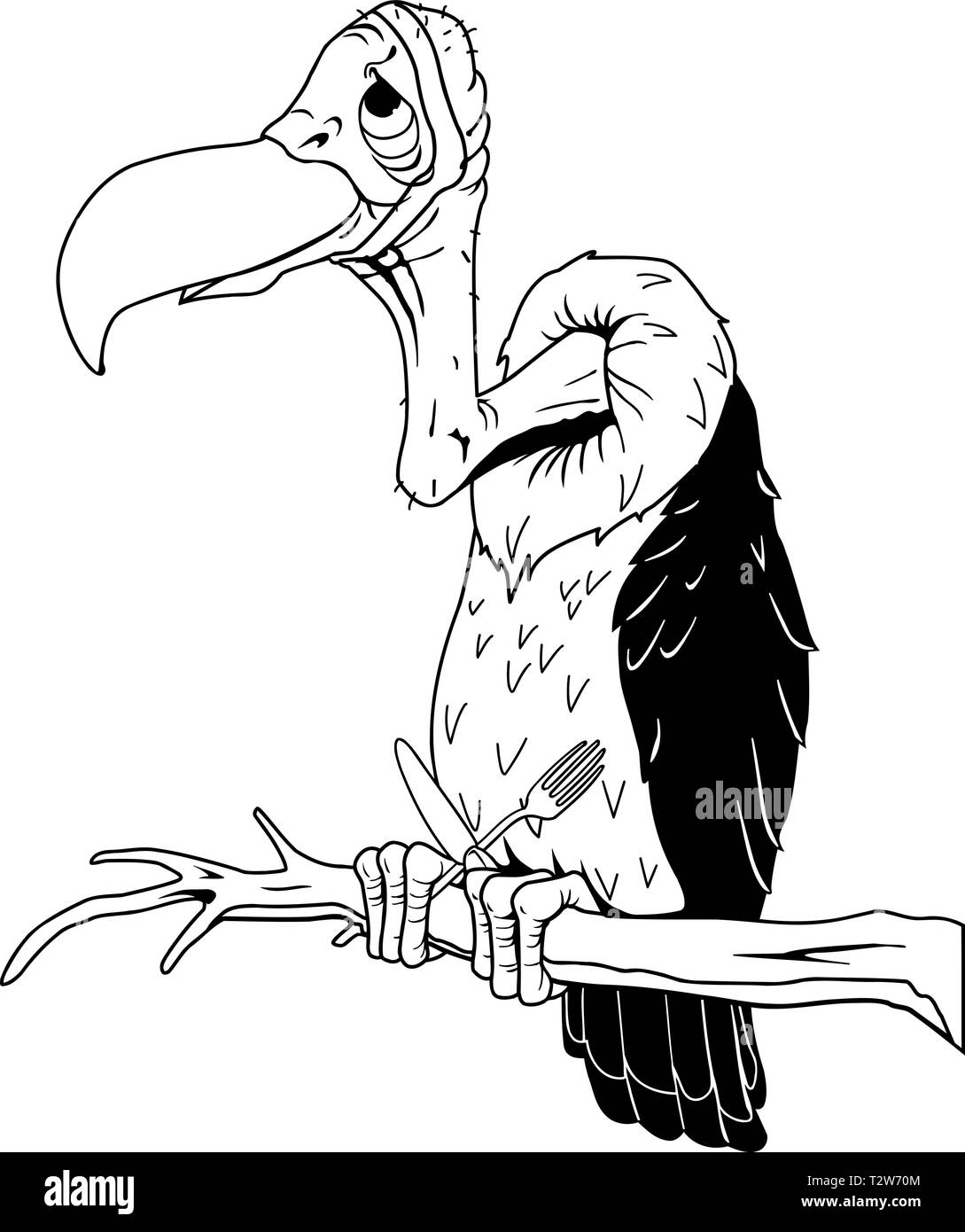 Vulture Vector Cartoon Illustration Stock Vector Image & Art - Alamy